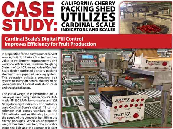 Cardinal Scale’s Digital Fill Control Improves Efficiency for Cherry ...